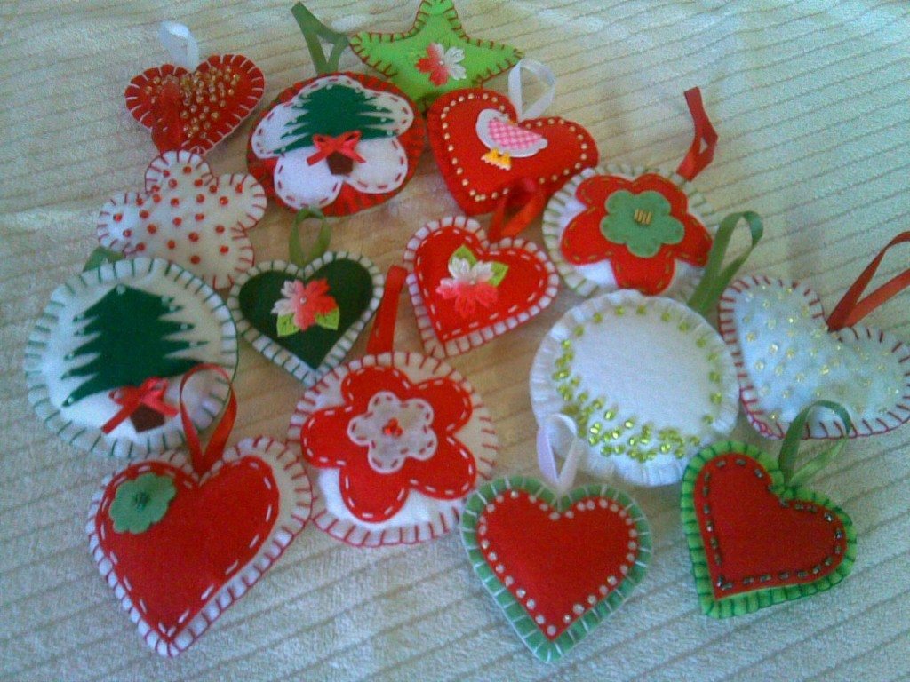 Artesanato natalino em feltro, como fazer - Artesanato Passo a Passo!