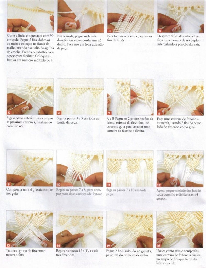 Macramê em toalha passo a passo - Artesanato Passo a Passo!
