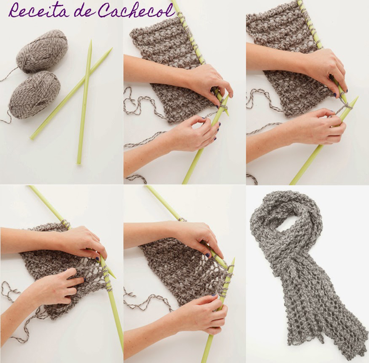 Como Fazer Cachecol de Tricô: 25 Ideias e Modelos - Artesanato Passo a ...