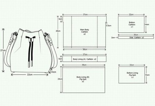 Bolsa Tipo Saco de Tecido Passo a Passo: Como Fazer com Molde ...