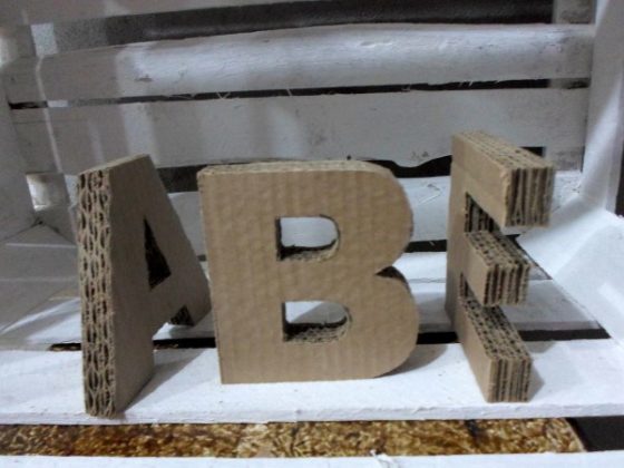 Letras de Papelão Decorativas: Como Fazer - Artesanato Passo a Passo!