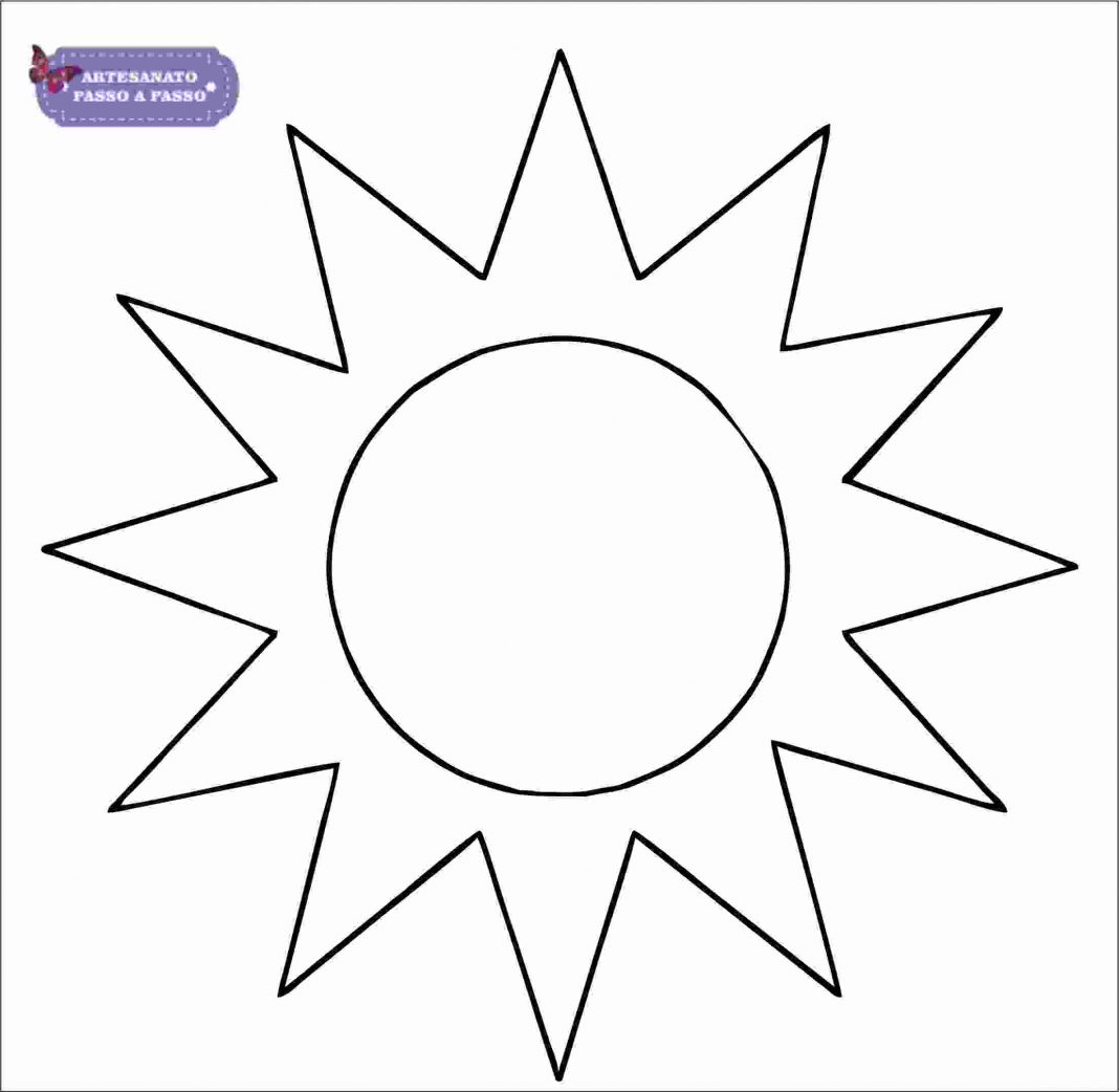 Molde de Sol para imprimir - Artesanato Passo a Passo!