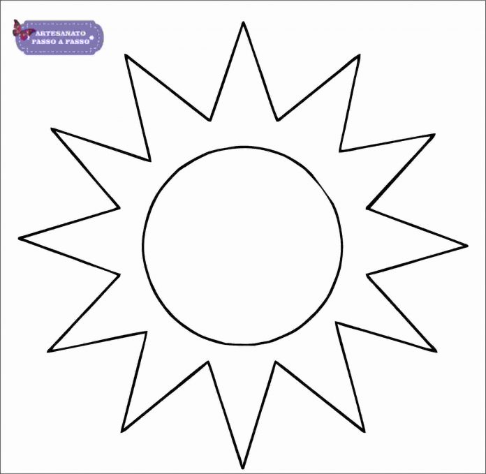 Molde de Sol para imprimir - Artesanato Passo a Passo!