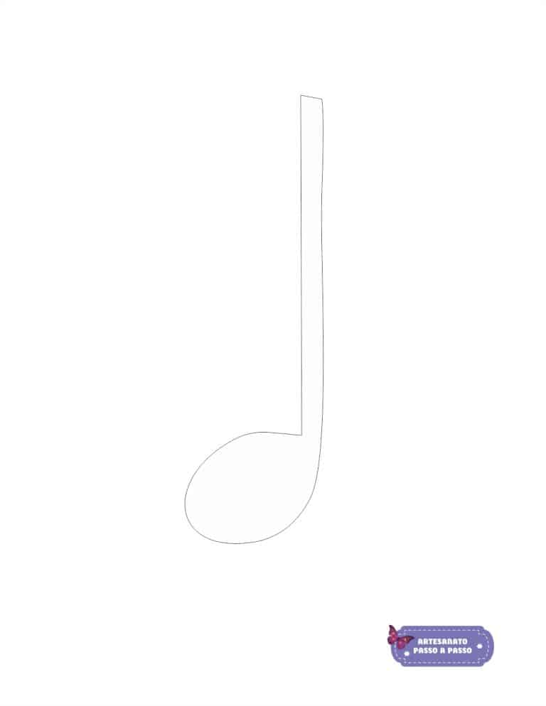 Molde de notas musicais para imprimir - Artesanato Passo a Passo!