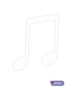 Molde de notas musicais para imprimir - Artesanato Passo a Passo!