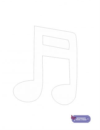 Molde de notas musicais para imprimir - Artesanato Passo a Passo!