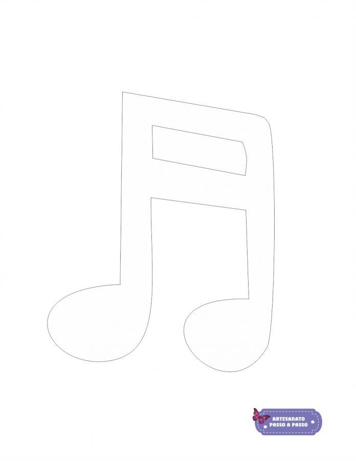 Molde de notas musicais para imprimir - Artesanato Passo a Passo!