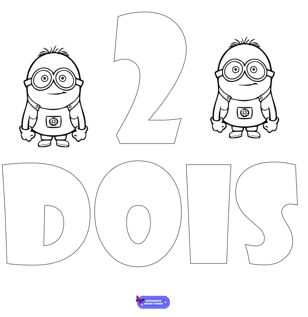 Números para colorir com desenhos - Artesanato Passo a Passo!