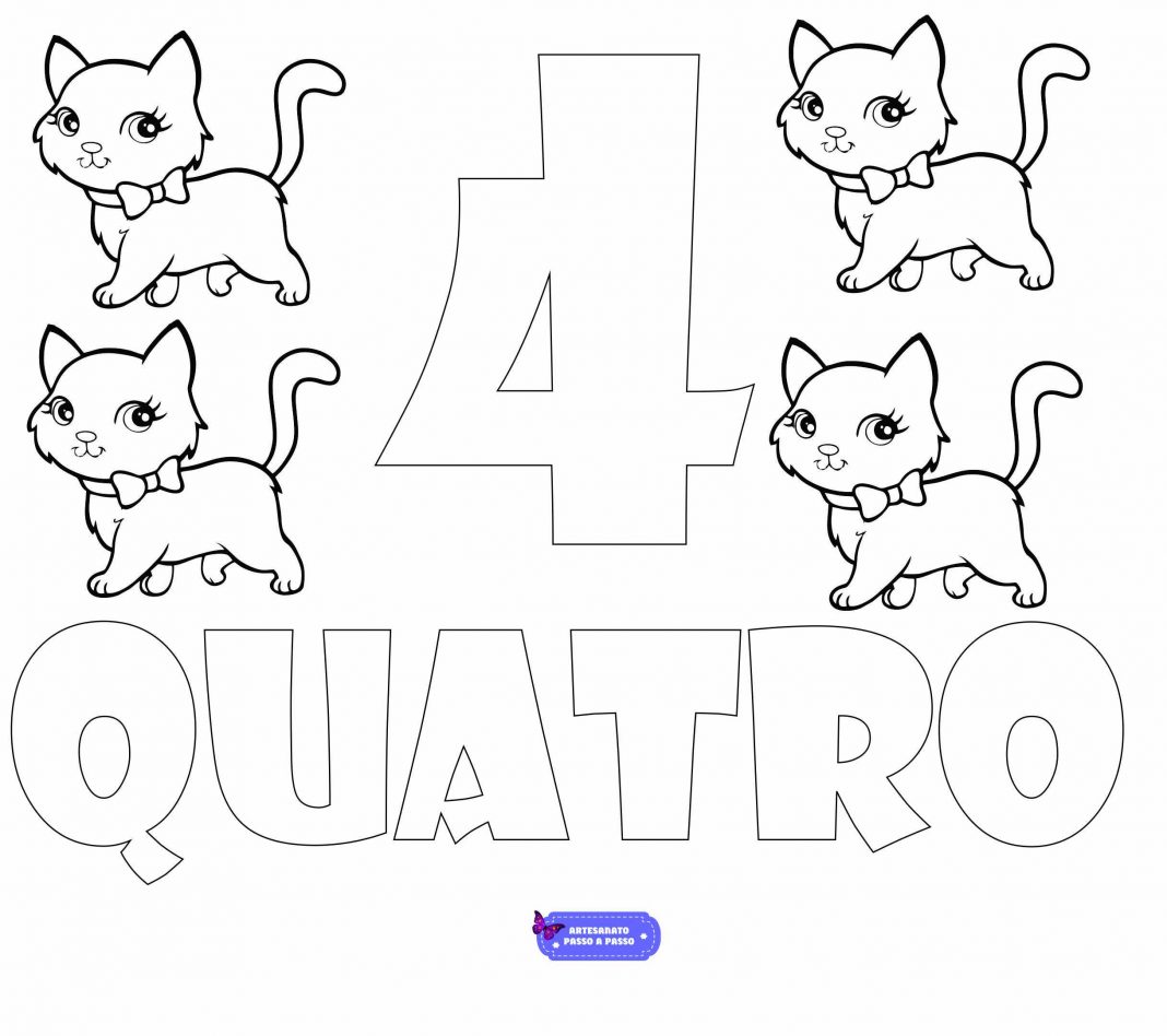 Números para colorir com desenhos - Artesanato Passo a Passo!