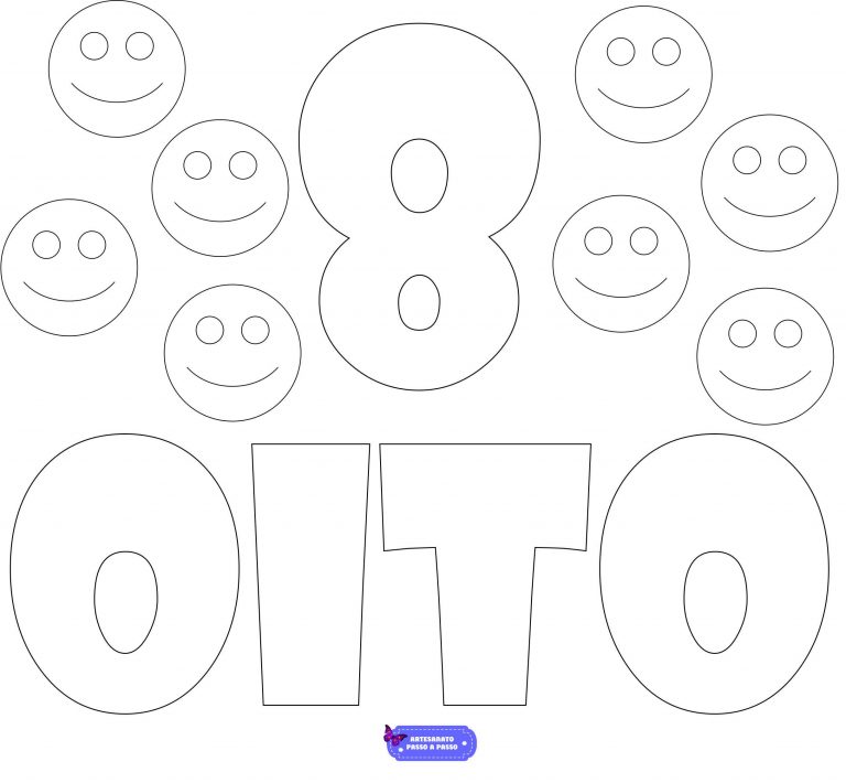 Números para colorir com desenhos - Artesanato Passo a Passo!