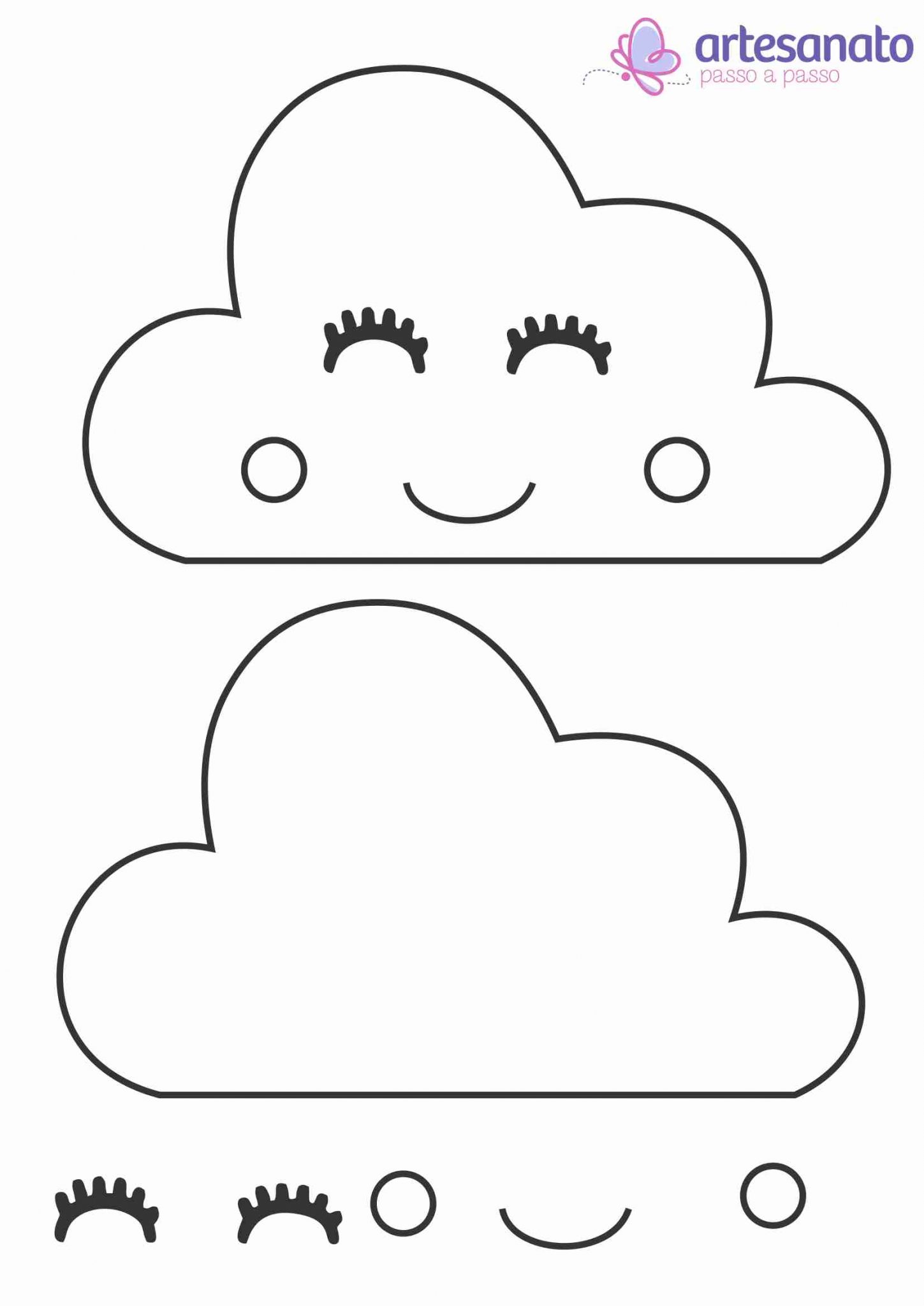 Moldes Nuvem Para Imprimir - RETOEDU