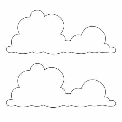 Molde de Nuvem: 65 modelos prontos para imprimir - Artesanato Passo a ...