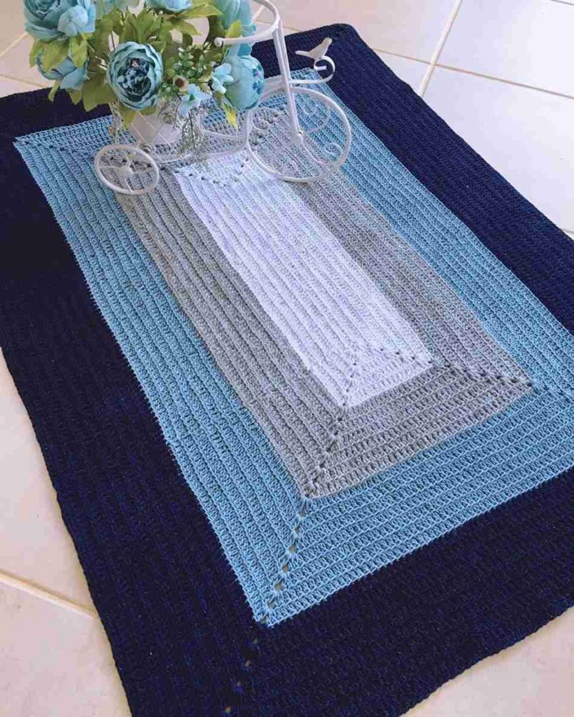 Tapete de crochê retangular: +50 modelos para decorar sua casa ...