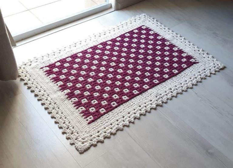 Tapete de crochê retangular: +50 modelos para decorar sua casa ...