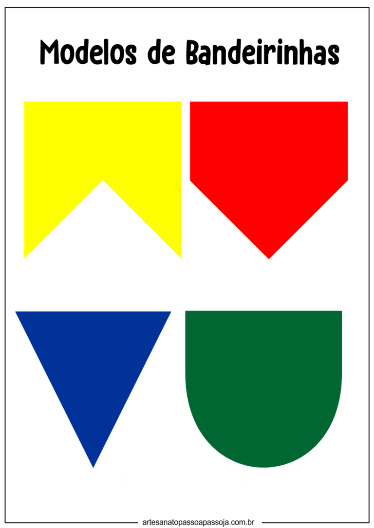 Bandeirinhas de Festa Junina: 6 modelos para imprimir e colorir com ...
