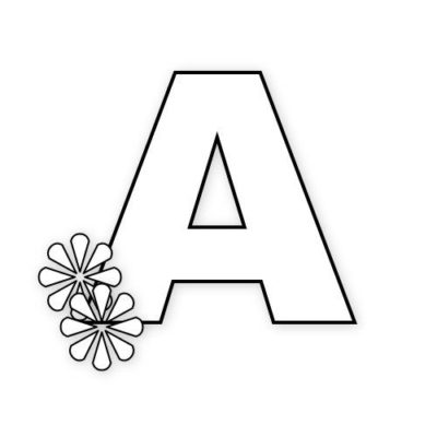 Molde da Letra A para imprimir, recortar, colorir e aprender ...