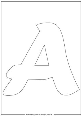 Molde da Letra A para imprimir, recortar, colorir e aprender ...