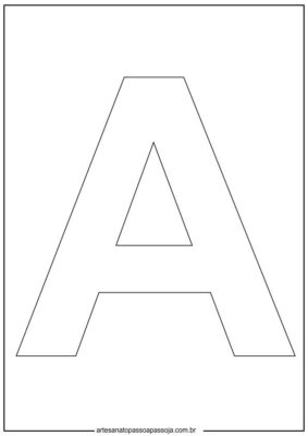 Molde da Letra A para imprimir, recortar, colorir e aprender ...