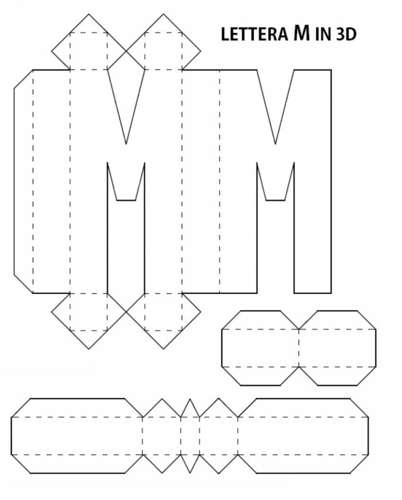 Molde letra M para imprimir e usar em artesanatos e atividades ...