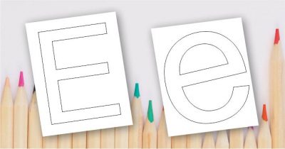 Molde letra E para imprimir: maiúscula, minúscula e cursiva ...