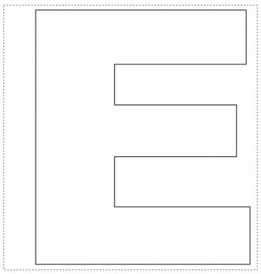 Molde letra E para imprimir: maiúscula, minúscula e cursiva ...