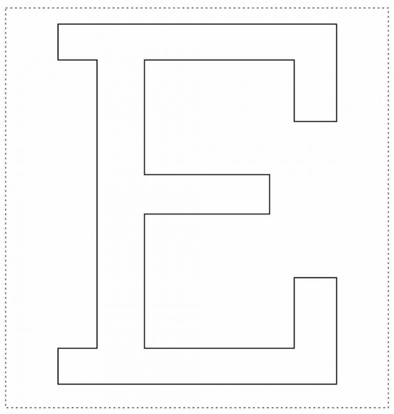 Molde letra E para imprimir: maiúscula, minúscula e cursiva ...