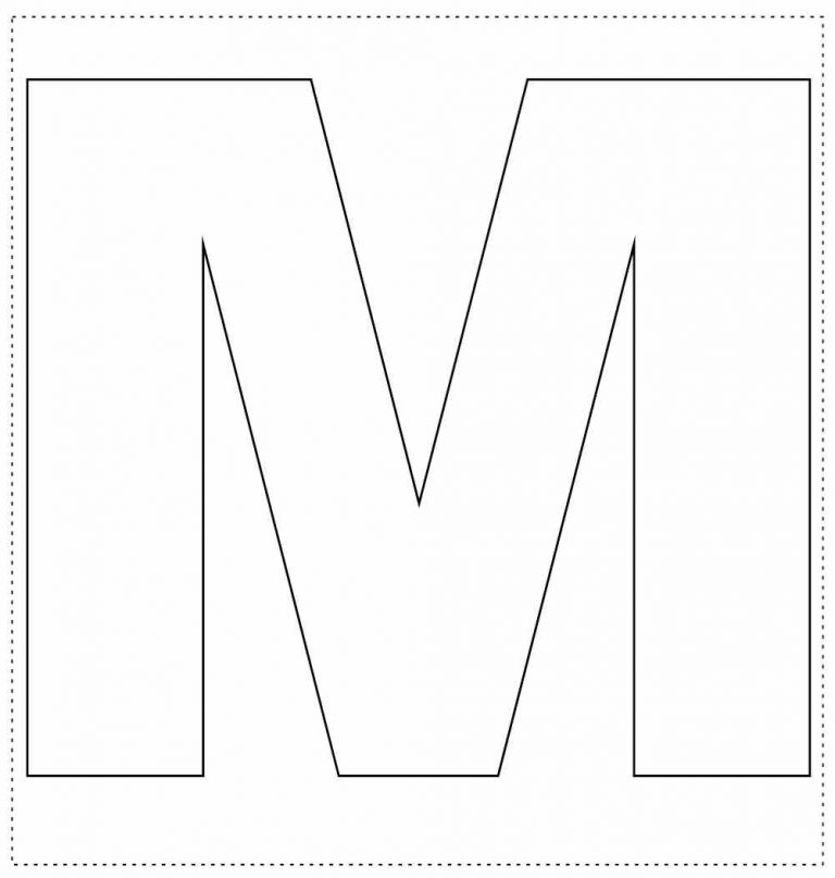 Molde letra M para imprimir e usar em artesanatos e atividades ...