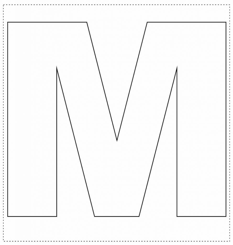 Molde letra M para imprimir e usar em artesanatos e atividades ...