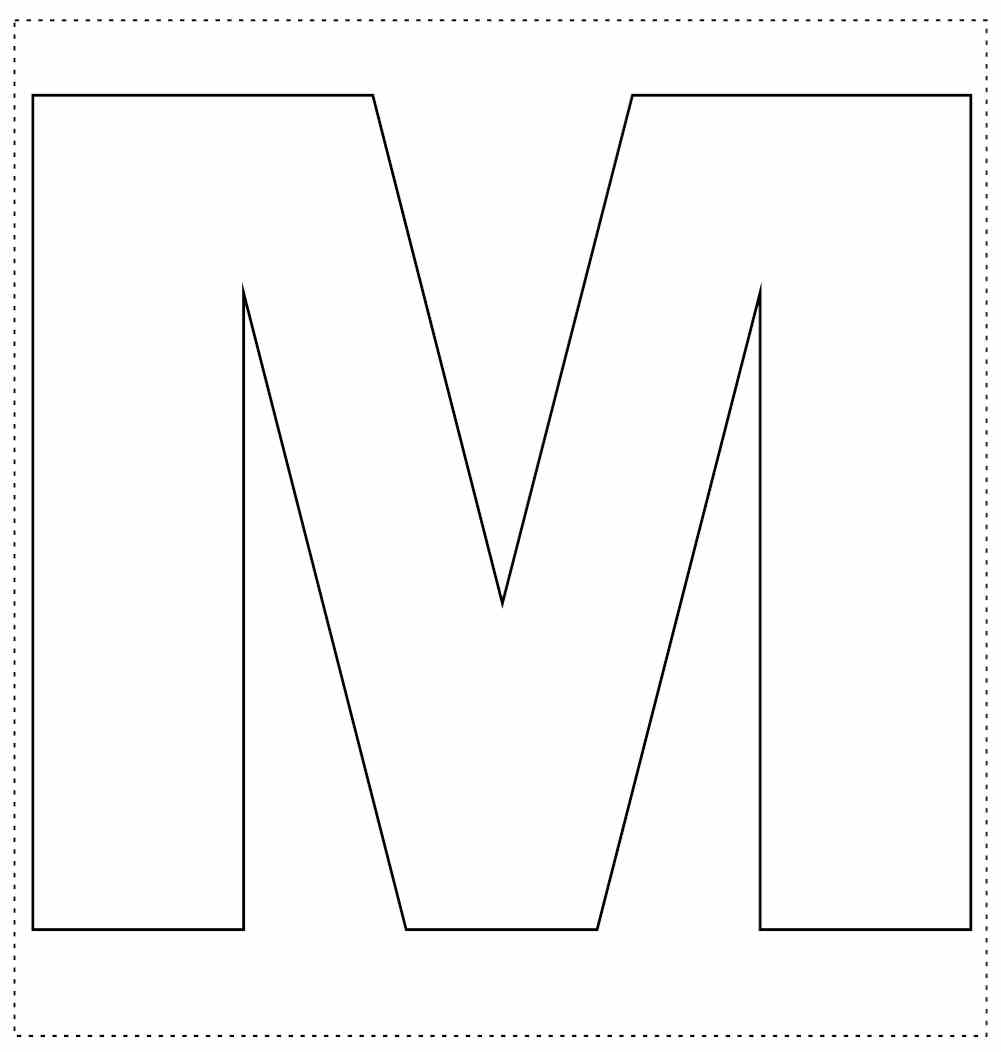 Molde Letra M Mayuscula Para Imprimir Themeloader