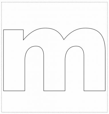 Molde letra M para imprimir e usar em artesanatos e atividades ...
