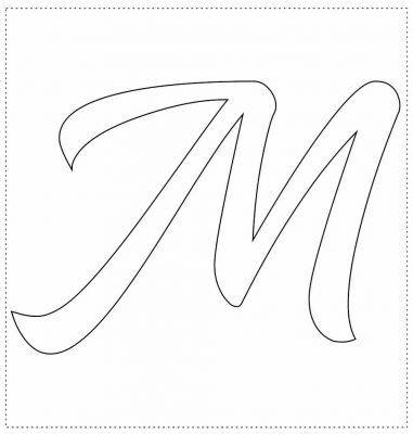 Molde letra M para imprimir e usar em artesanatos e atividades ...