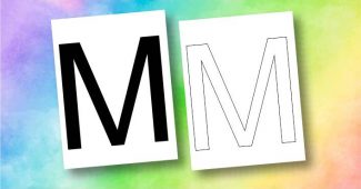 Molde letra M para imprimir e usar em artesanatos e atividades ...