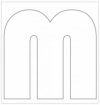 Molde letra M para imprimir e usar em artesanatos e atividades ...