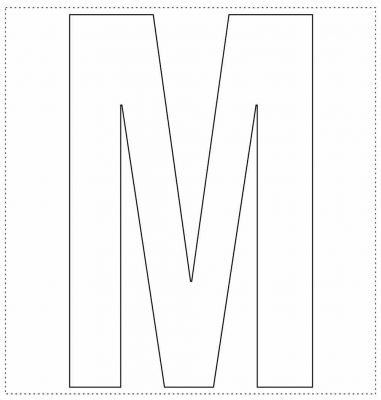 Molde letra M para imprimir e usar em artesanatos e atividades ...