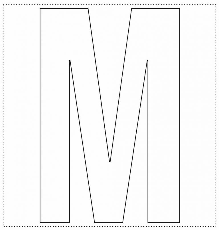 Molde letra M para imprimir e usar em artesanatos e atividades ...