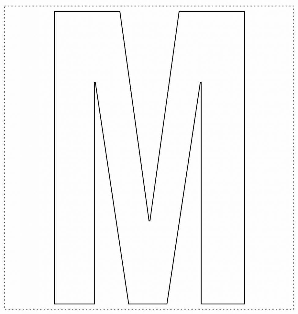 Molde letra M para imprimir e usar em artesanatos e atividades ...