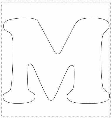 Molde letra M para imprimir e usar em artesanatos e atividades ...