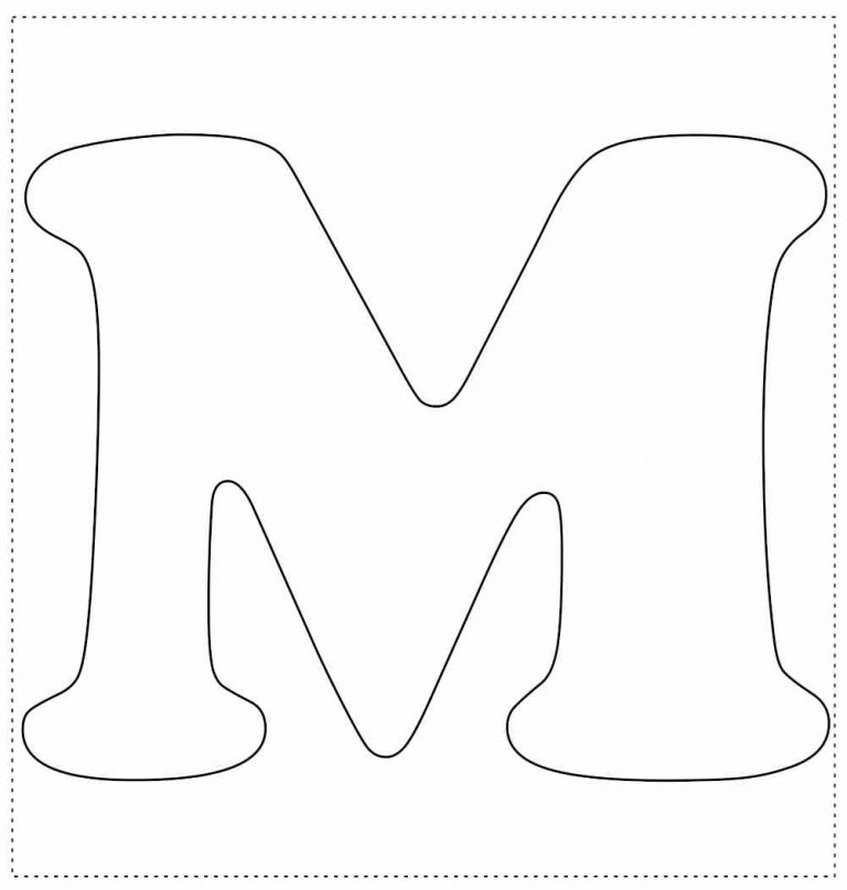 Molde letra M para imprimir e usar em artesanatos e atividades ...