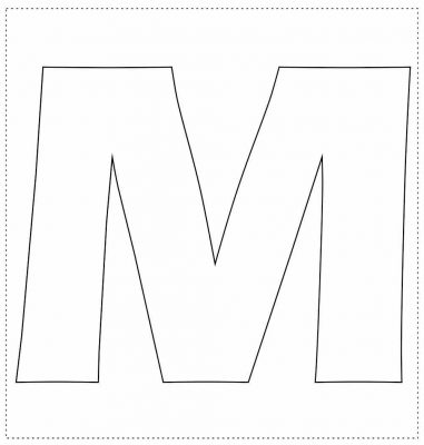 Molde letra M para imprimir e usar em artesanatos e atividades ...