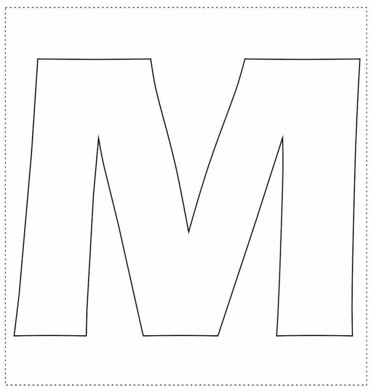 Molde letra M para imprimir e usar em artesanatos e atividades ...