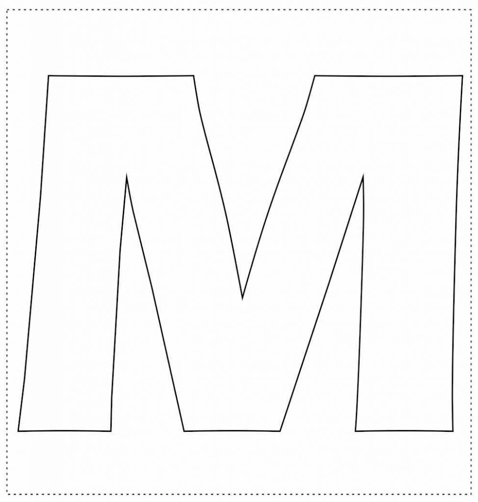 Molde letra M para imprimir e usar em artesanatos e atividades ...