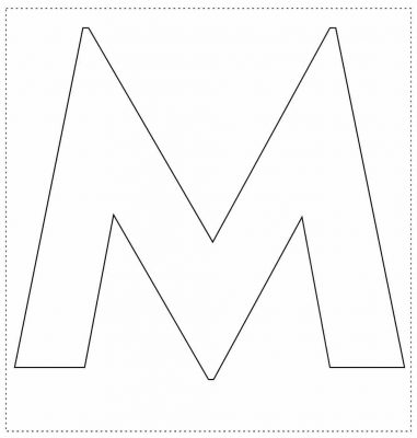 Molde letra M para imprimir e usar em artesanatos e atividades ...