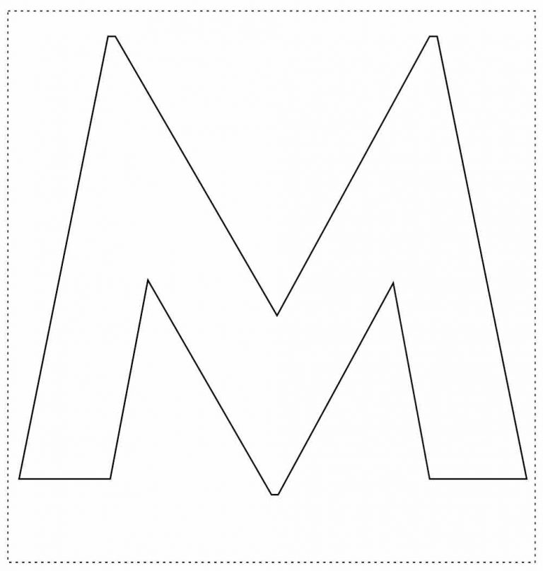 Molde letra M para imprimir e usar em artesanatos e atividades ...