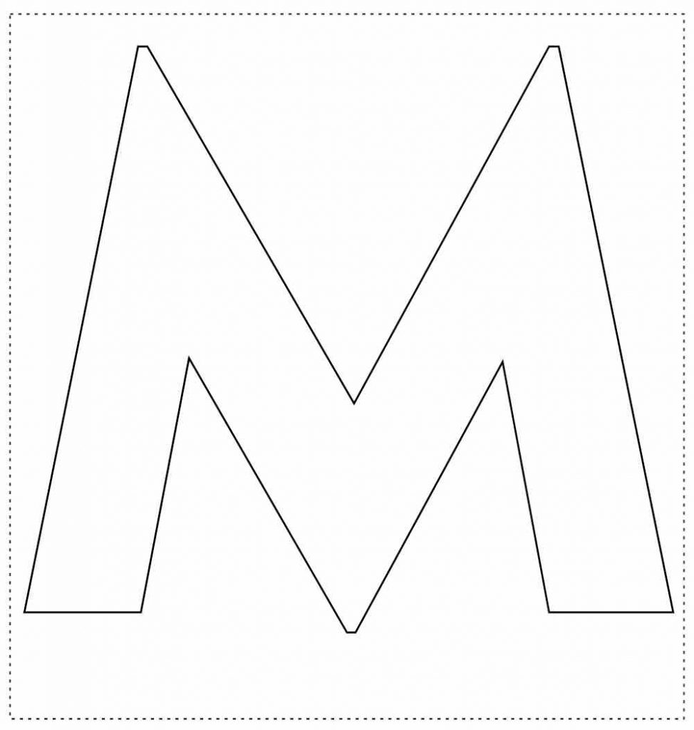 Molde letra M para imprimir e usar em artesanatos e atividades ...