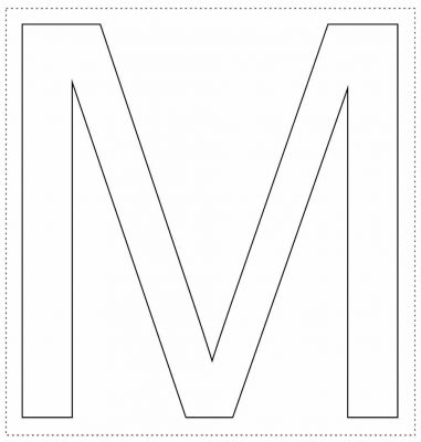 Molde letra M para imprimir e usar em artesanatos e atividades ...