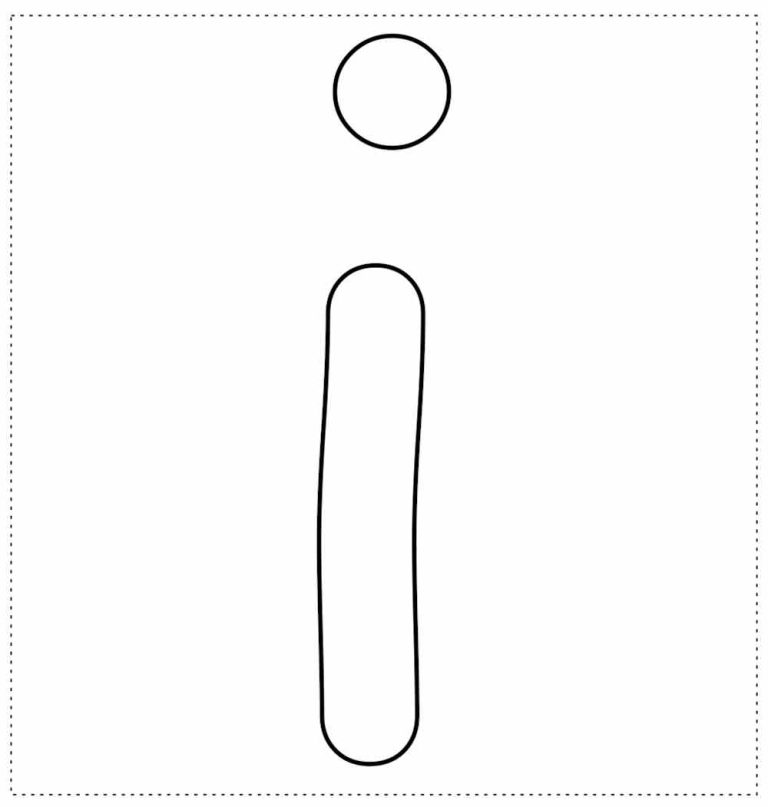 Molde letra i para imprimir tamanho grande - Artesanato Passo a Passo!