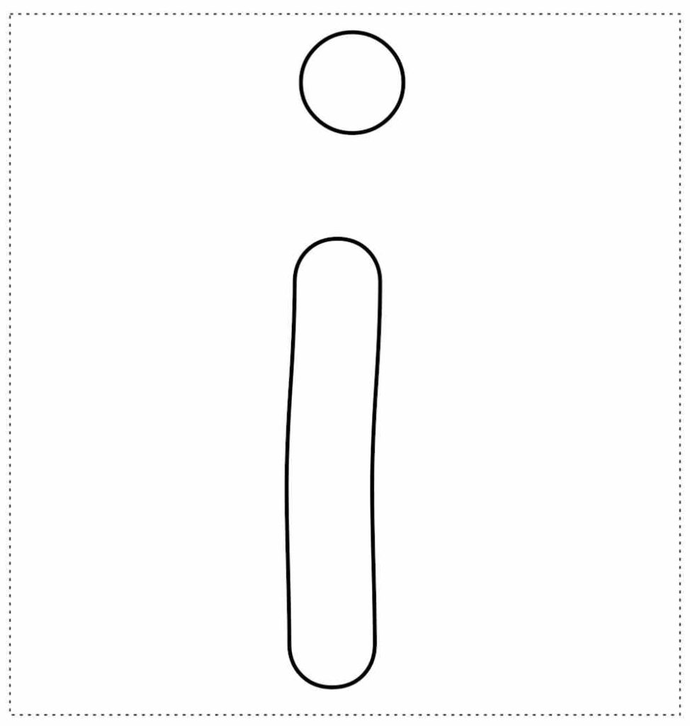 Molde letra i para imprimir tamanho grande - Artesanato Passo a Passo!