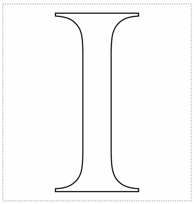 Molde letra i para imprimir tamanho grande - Artesanato Passo a Passo!
