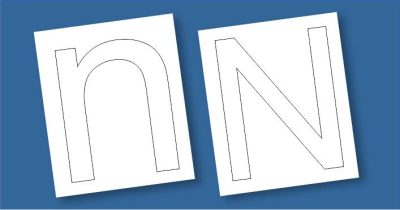 Molde letra N para imprimir e recortar em tamanho grande - Artesanato ...
