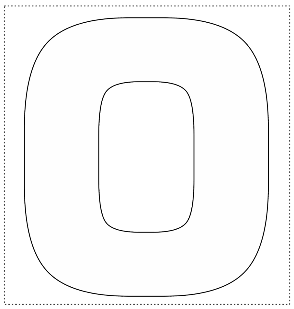 Molde Letra O Para Imprimir - BRAINCP